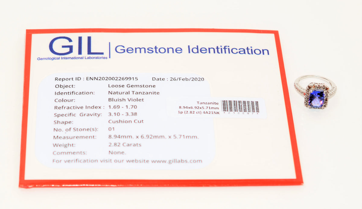 Effy Certified Natural D'Block Tanzanite & Fancy Chocolate Diamond Rin ...